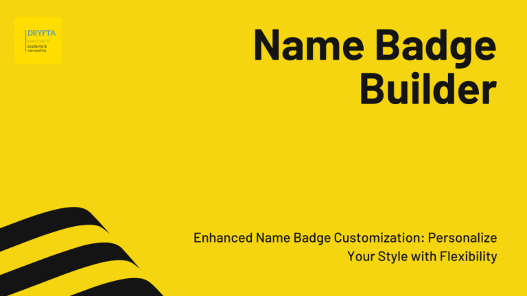 Enhanced Name Badge Customization: Personalize Your Badges